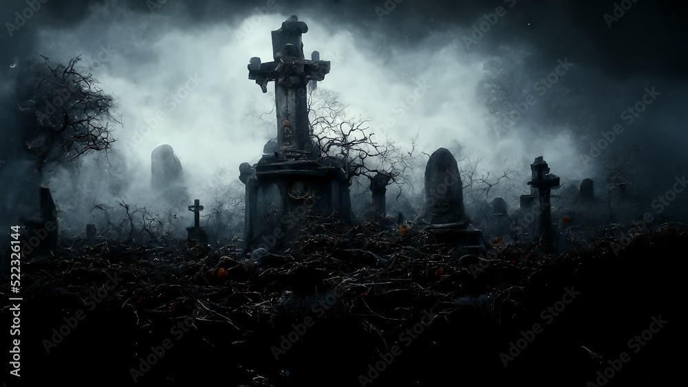 Dark Graveyard Background