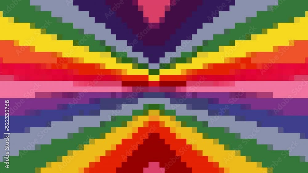 Colorful spectrum background, rainbow abstract. Pixel art 8 bit. Retro ...