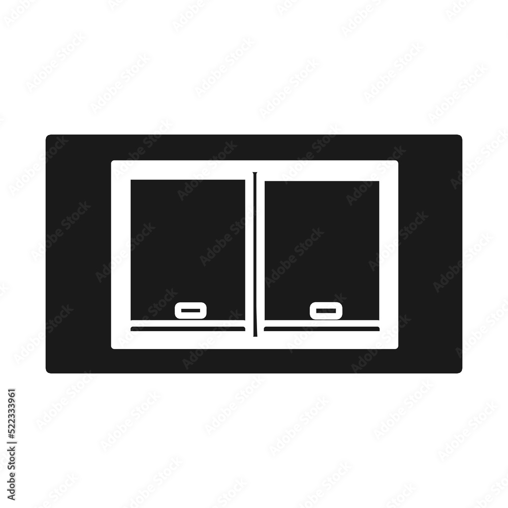 Light switch vector illustration electricity off power icon black solid ...