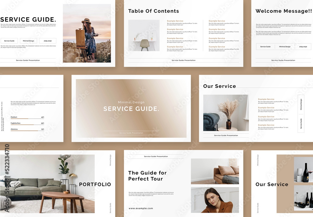 Service Guide Presentation Stock Template | Adobe Stock