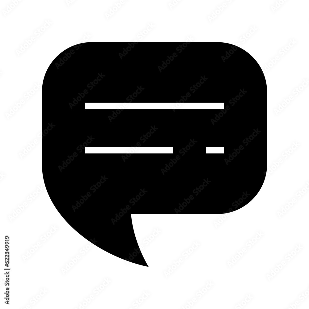 Messages Icon Black