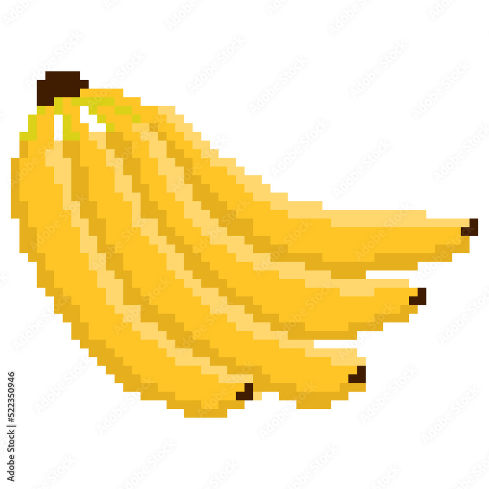 Banana pixel art Stock Illustration | Adobe Stock