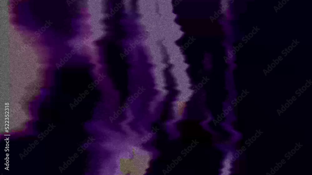 Glitch screen with noise flare animation, 4k technology abstract motion ...