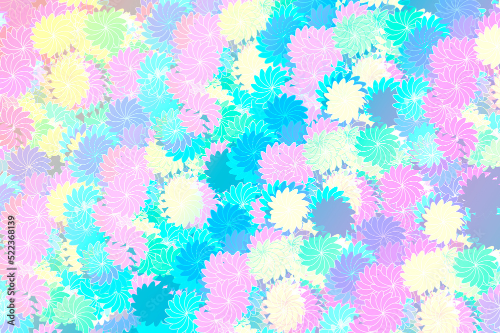 pastel iridescent retro flowers floral hawaiian flower pinwheel retro ...