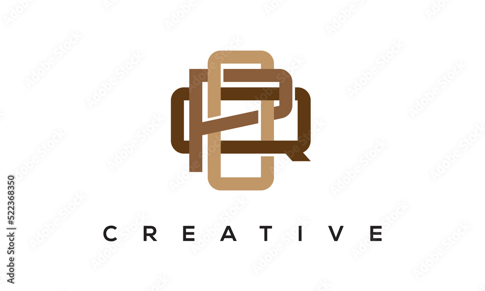 initial OPQ, QPO letters monogram, three letters creative modern ...