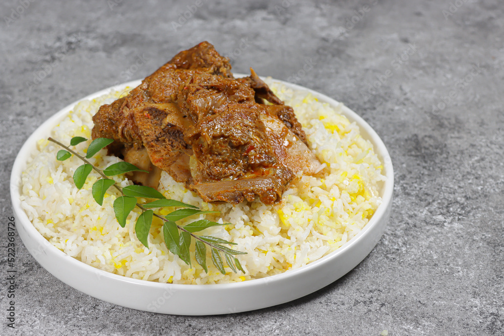 Beef ribs biryani Spicy Indian Malabar biryani Hyderabadi biryani, Dum ...