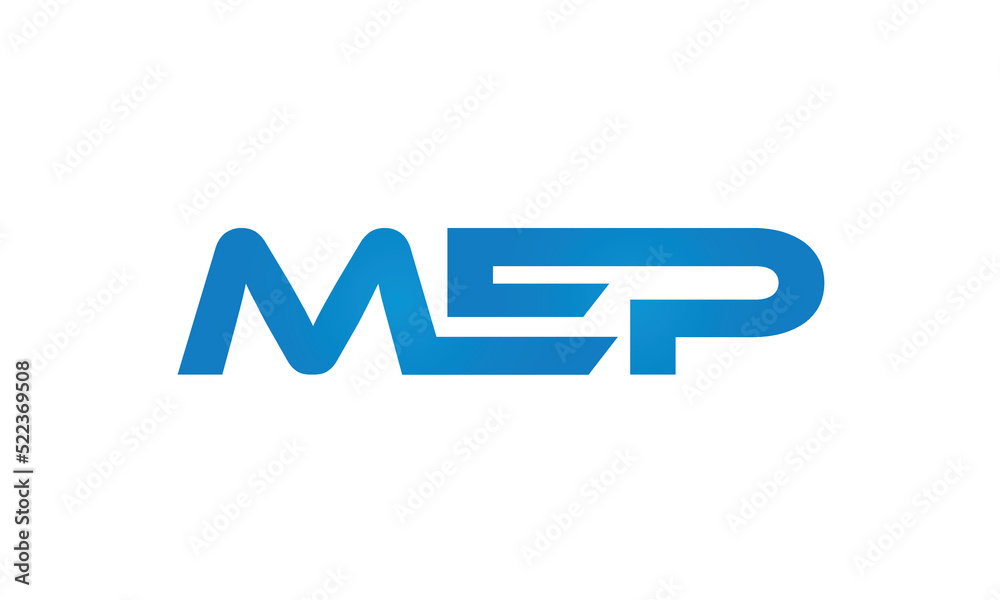 initial MEP creative modern lettermark logo design, linked typography ...