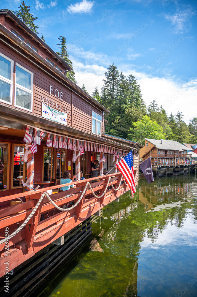 Ketchikan, Alaska - July 29, 2022: Famous Creek Street national ...