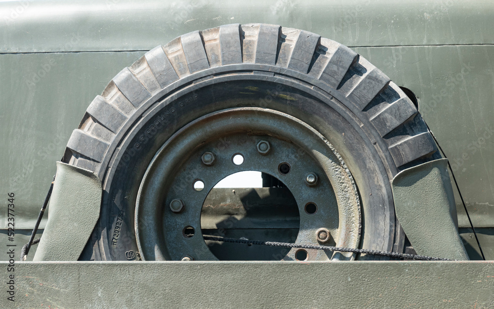 spare tire on M135 military truck WW2 Stock Photo | Adobe Stock