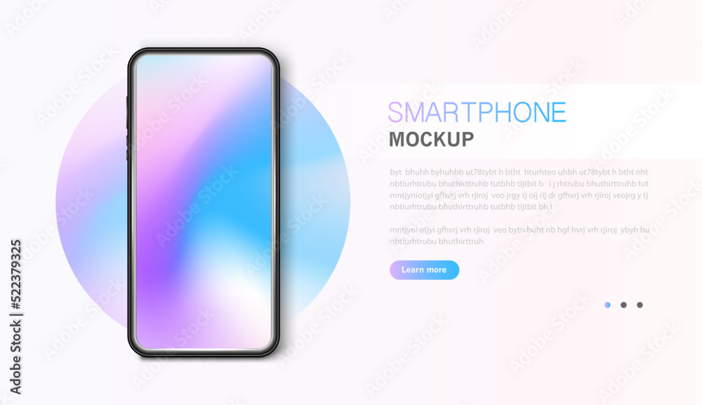 Smartphone mockup. Device UI, UX mockup for presentation modern ...