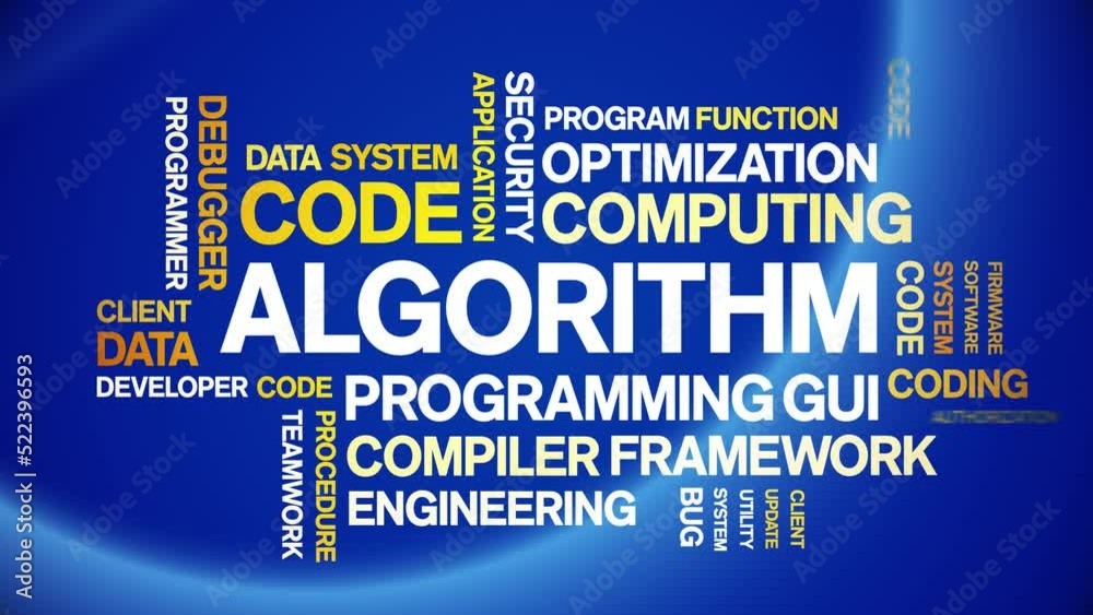 Algorithm animated tag word cloud;text design animation kinetic ...