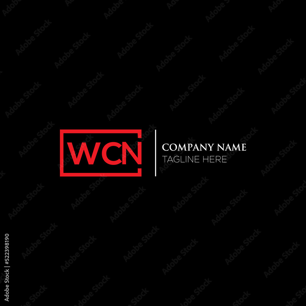 WCN logo monogram isolated on circle element design template, WCN ...