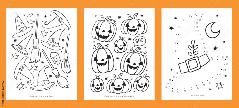 Happy Halloween - coloring pages for kids. Printable activity ...