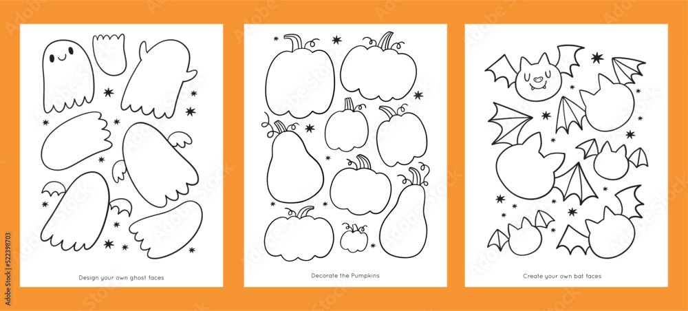 Happy Halloween - coloring pages for kids. Printable activity ...