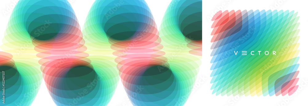 Spiral and square. Abstract geometric design. 3d vector illustration ...