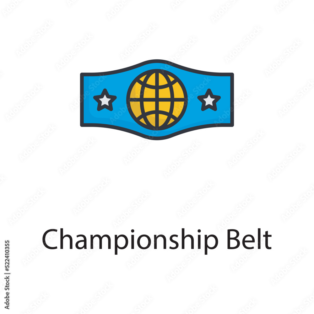 Championship Belt vector filled outline Icon Design illustration ...