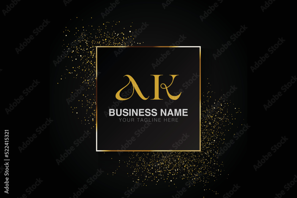 AK initials monogram letter text alphabet logo design Stock Vector ...