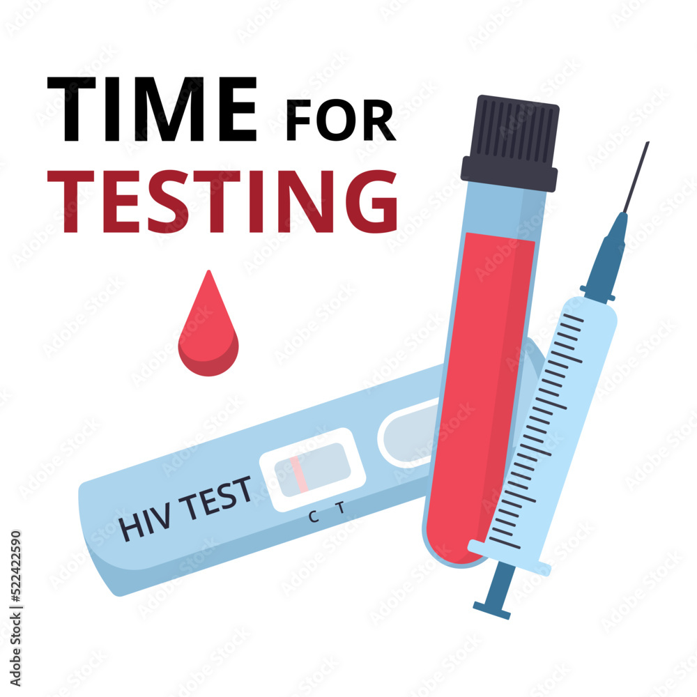 HIV test concept. HIV, AIDS World Day, disease awareness concept. Stock ...