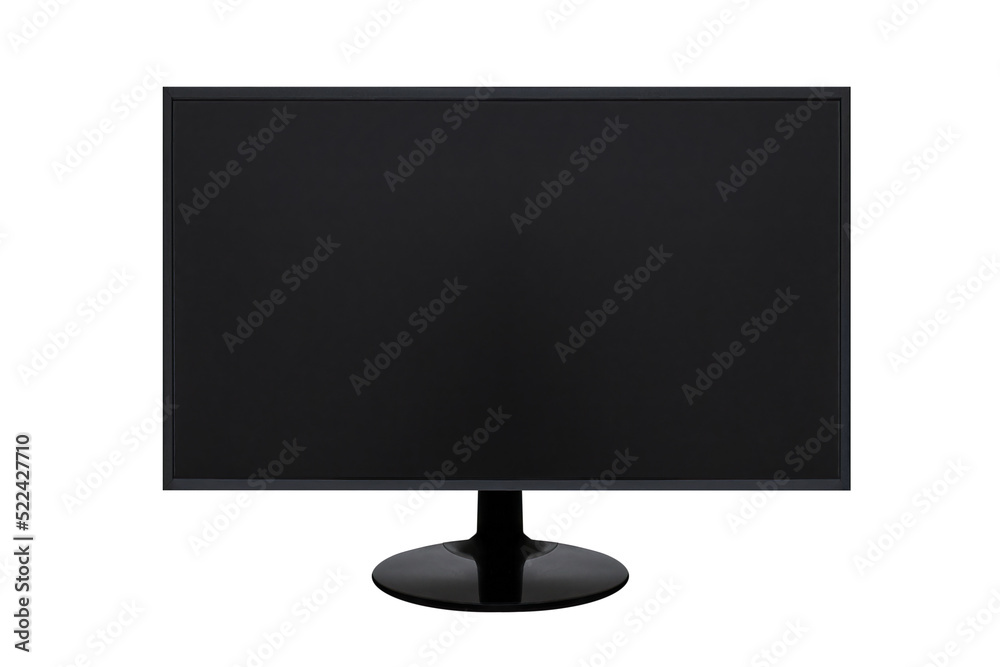 Cutout of isolated blank dark screen monitor with the transparent png ...