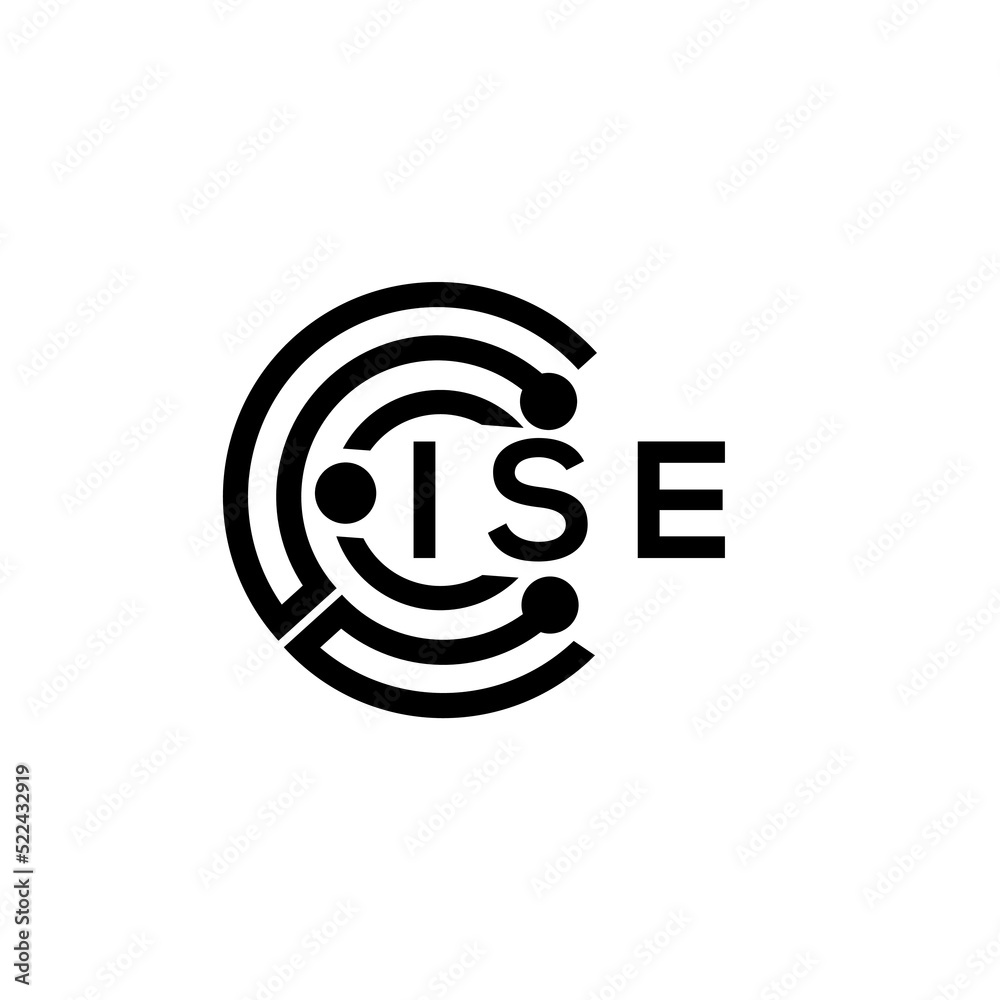 ISE letter technology logo design.ISE creative initials monogram vector ...
