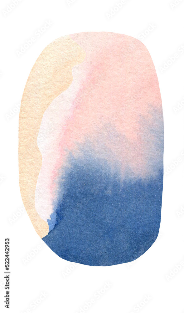 watercolor stain brush stroke frame isolated on white background ...