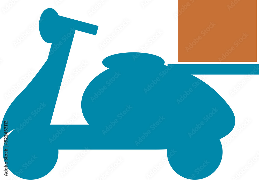 Motorcycle delivery food or parcel delivery png icon design. Stock ...