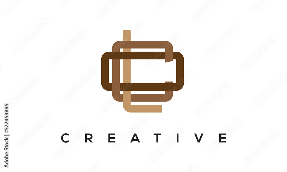 initial LCO, OCL letters monogram, three letters creative modern ...