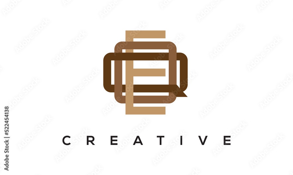 initial EOQ, QOE letters monogram, three letters creative modern ...