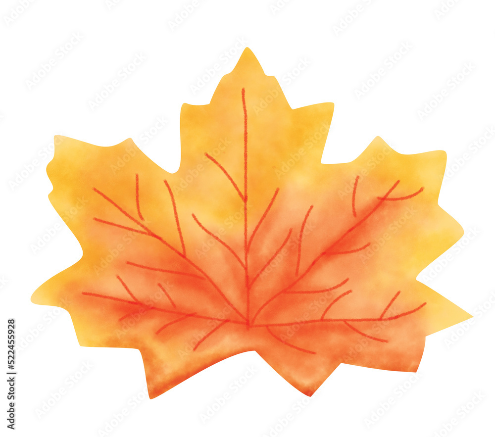 Maple leaf Watercolor Clipart, autumn, Digital art, illustration PNG ...