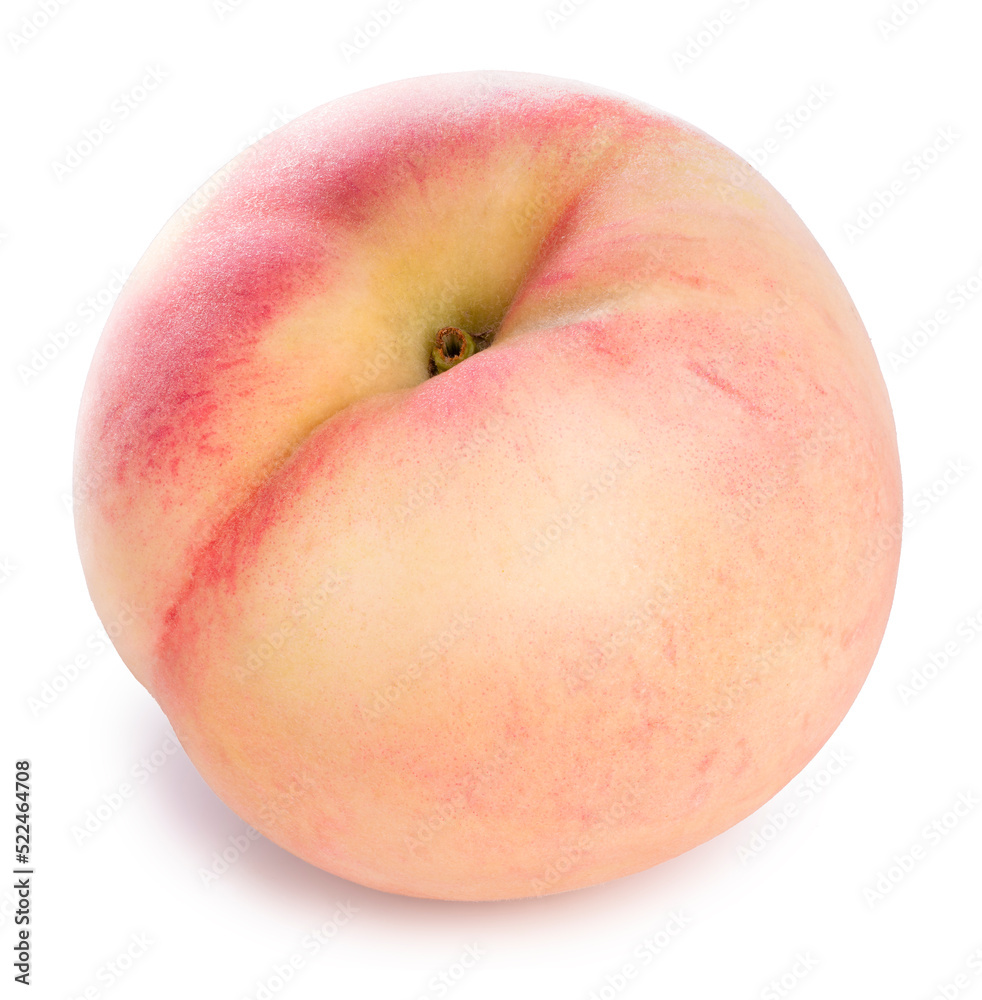 White Peach fruit isolated on white background, Fresh White Peach on ...