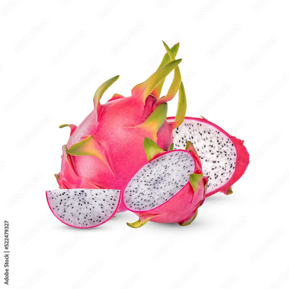 Dragon fruits isolated on transparent background Stock Photo | Adobe Stock