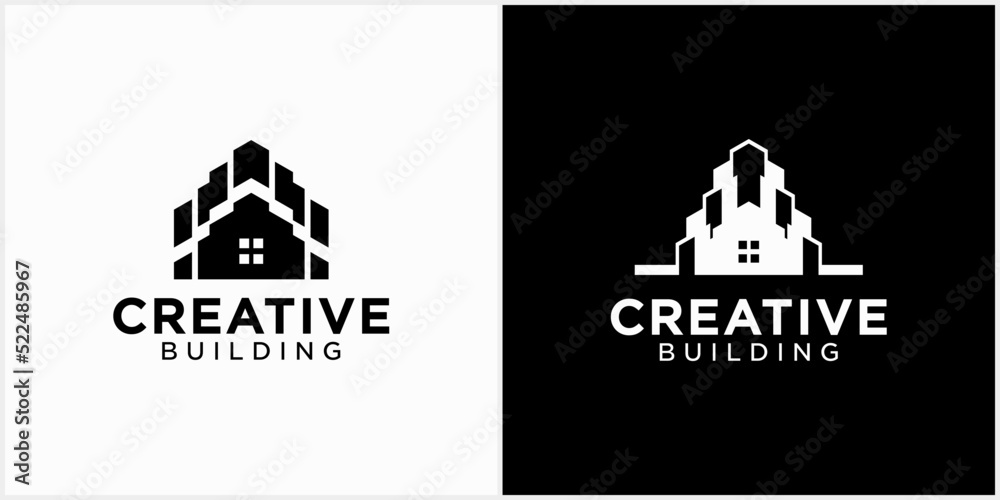 Tech building logo design architectural construction Building Design ...