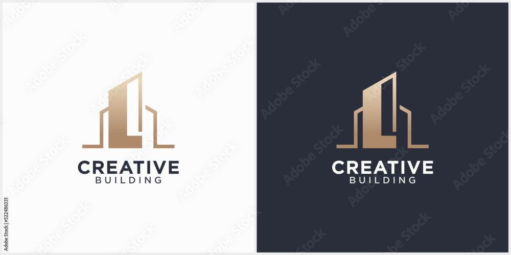 Tech building logo design architectural construction Building Design ...