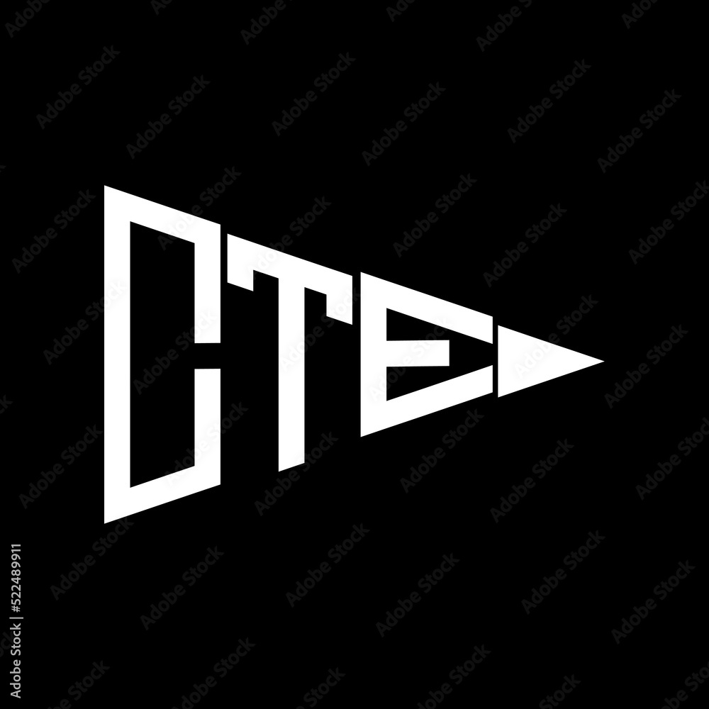 CTE letter logo design.CTE creative initials monogram vector letter ...