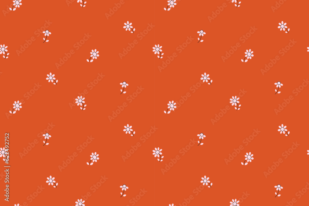 Seamless floral pattern, cute ditsy print with small sparse plants ...