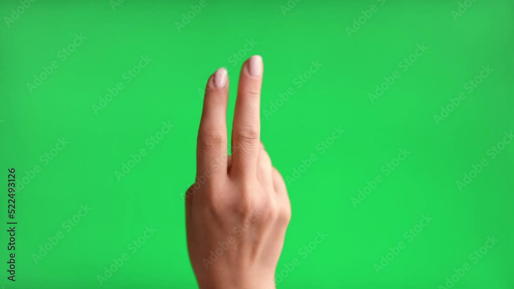 Video „Gestures pack. Female hand touching, clicking, tapping and ...