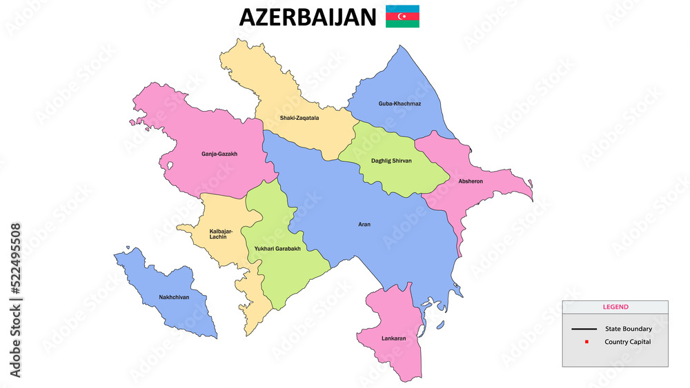 Azerbaijan Map. District map of Azerbaijan detailed map of Azerbaijan ...