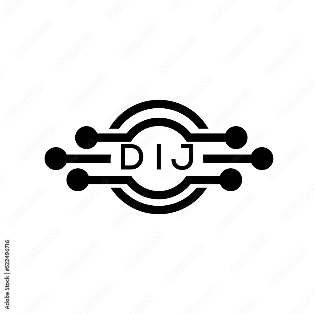 DIJ letter logo. DIJ best white background vector image. DIJ Monogram ...