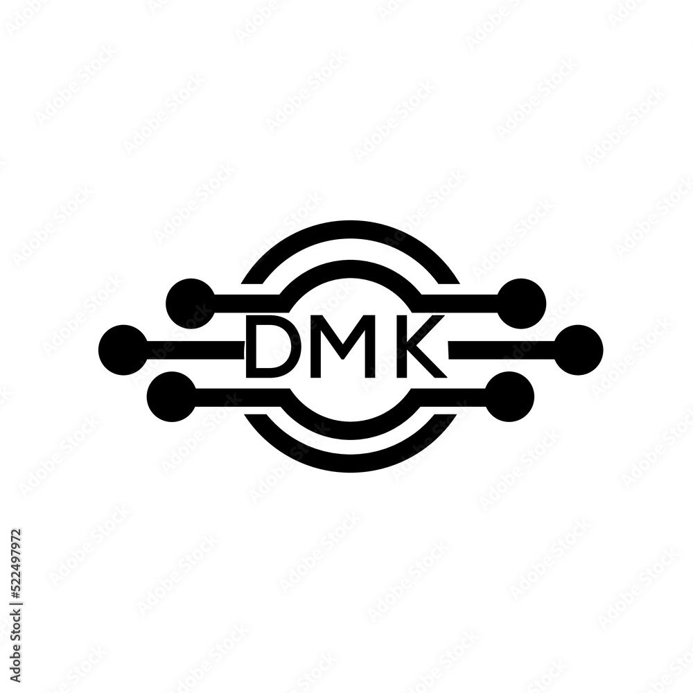 DMK letter logo. DMK best white background vector image. DMK Monogram ...