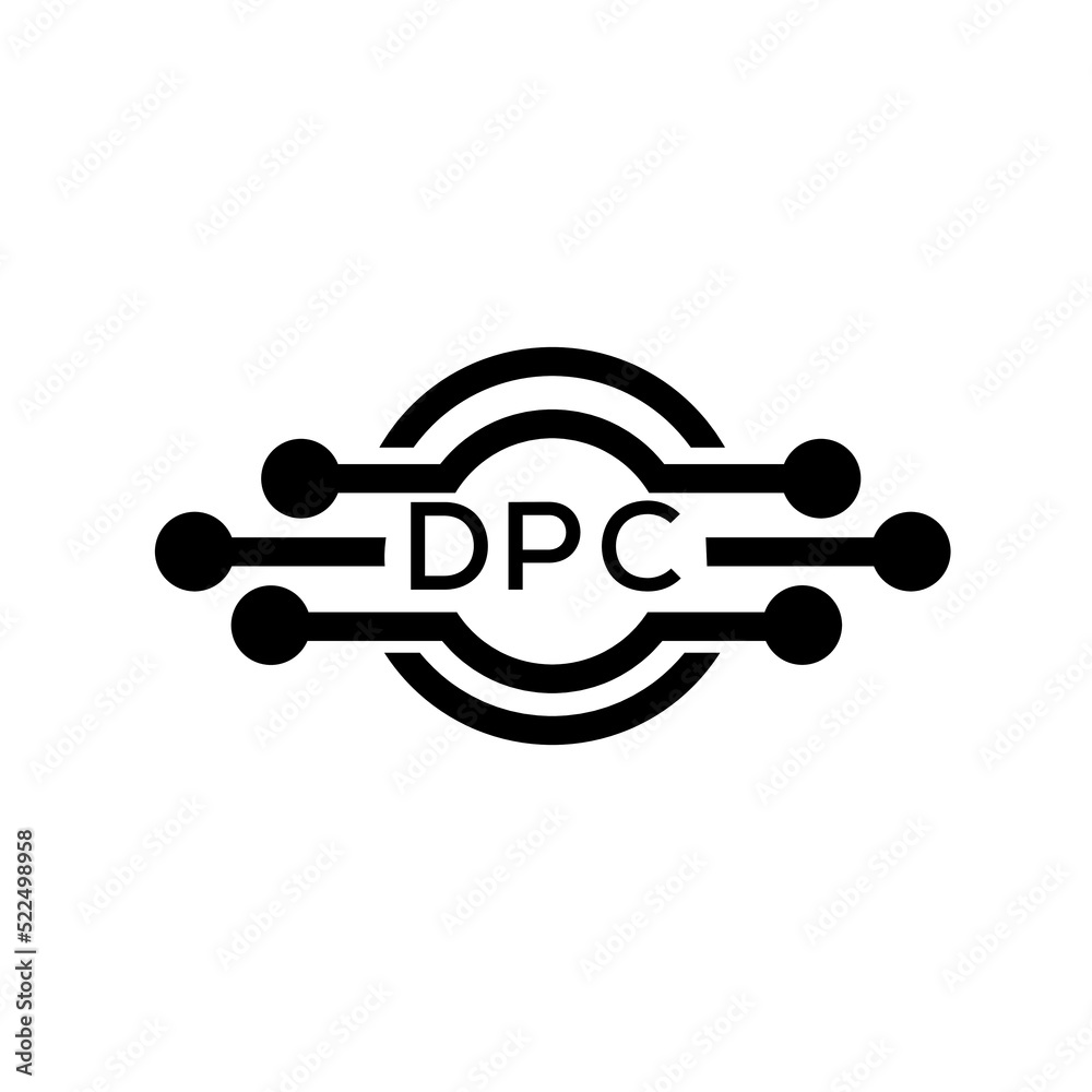 DPC letter logo. DPC best white background vector image. DPC Monogram ...