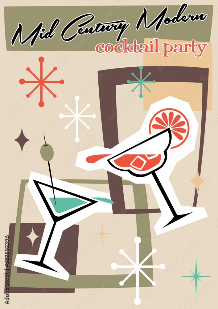 Vintage Cocktail Party Poster