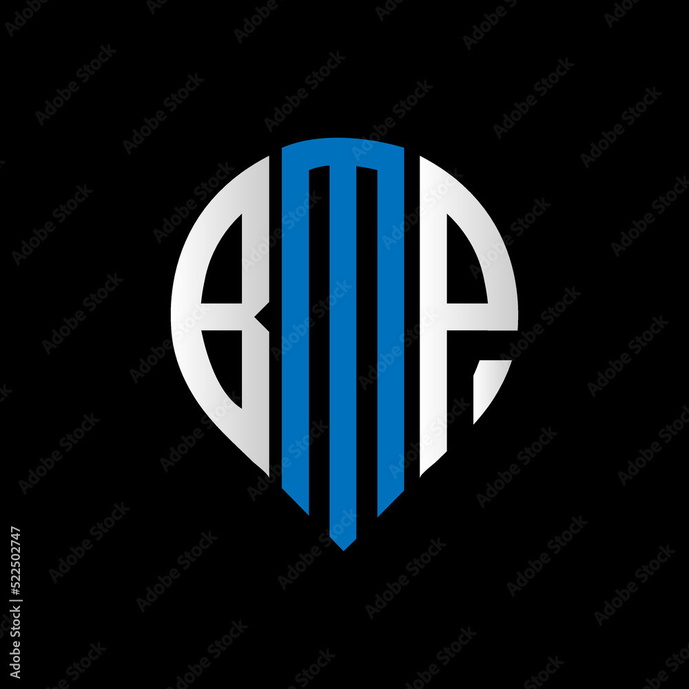 Vecteur Stock BMP logo monogram isolated on circle element design ...