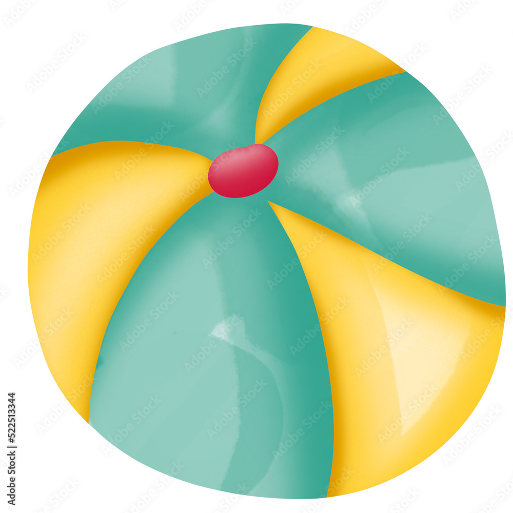 Ball Summer watercolor clipart Stock Photo | Adobe Stock