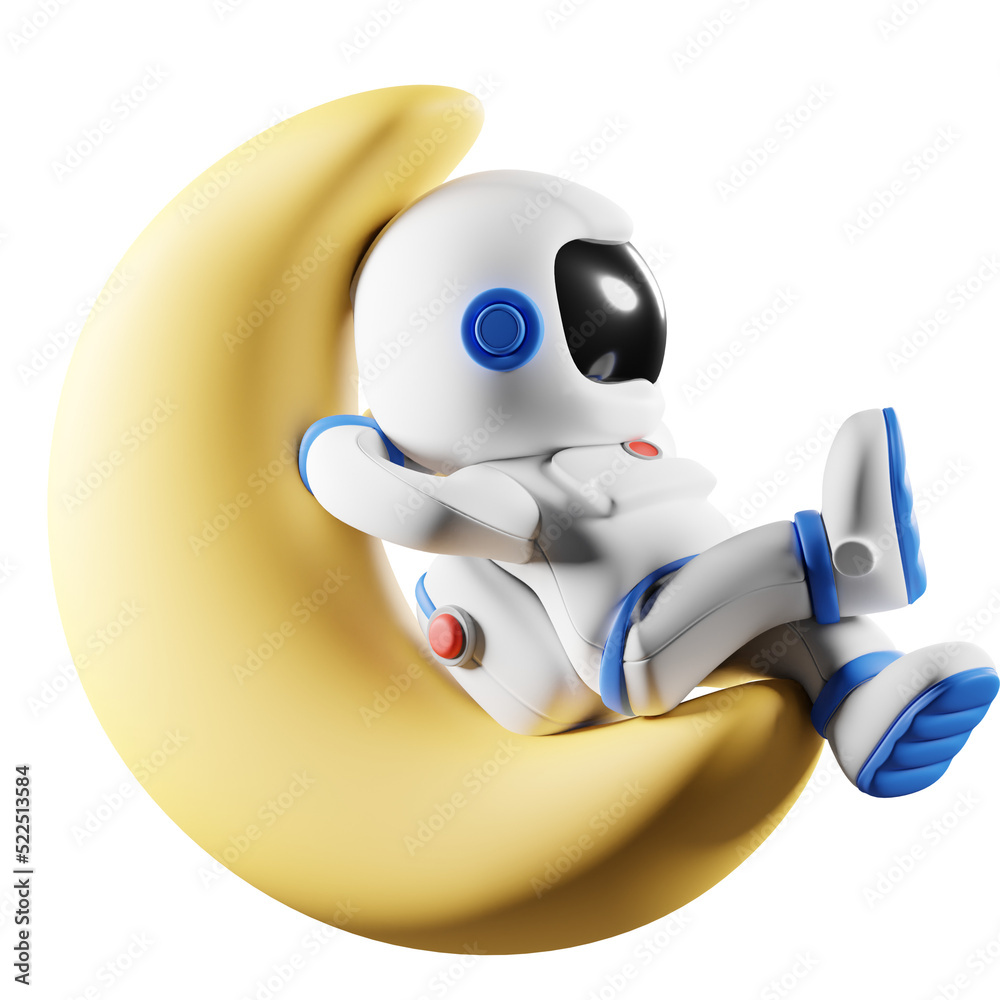 Astronaut Chilling On The Moon