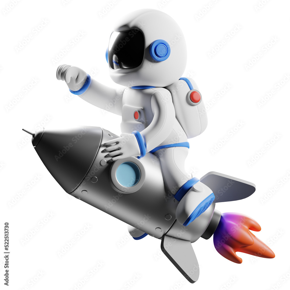 astronaut riding on rocket Stock Illustration | Adobe Stock