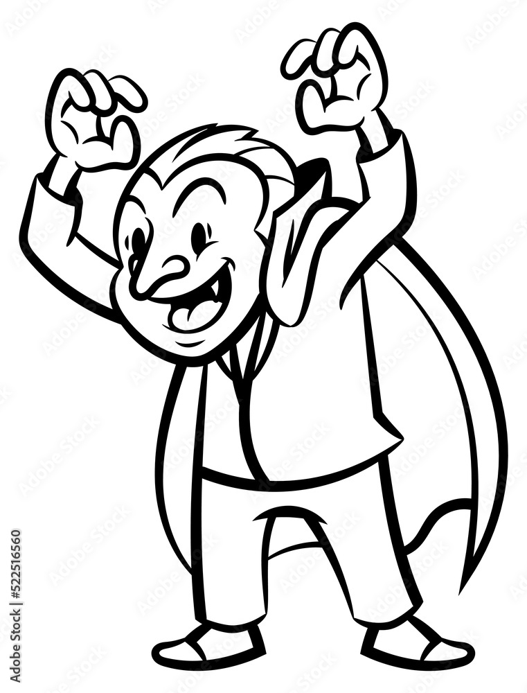 Vampire Clipart For Kids Black And White
