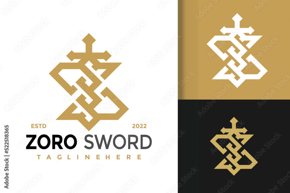 Letter Z Sword Logo Design, brand identity logos vector, modern logo ...