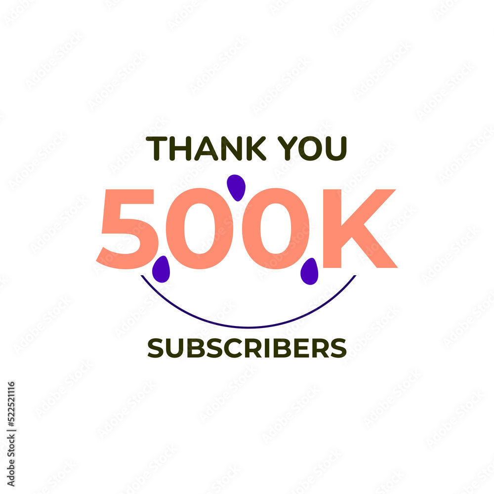 THANK YOU 500K FOLLOWERS CELEBRATION TEMPLATE DESIGN VECTOR GOOD FOR ...