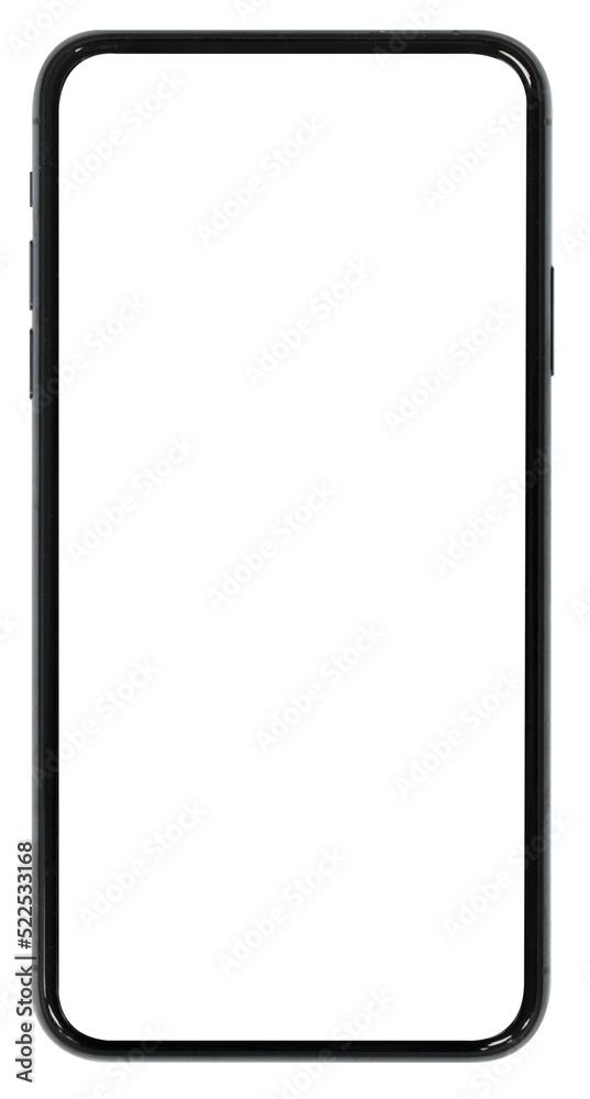 Phone with Blank Screen on Transparent Background Stock Photo | Adobe Stock