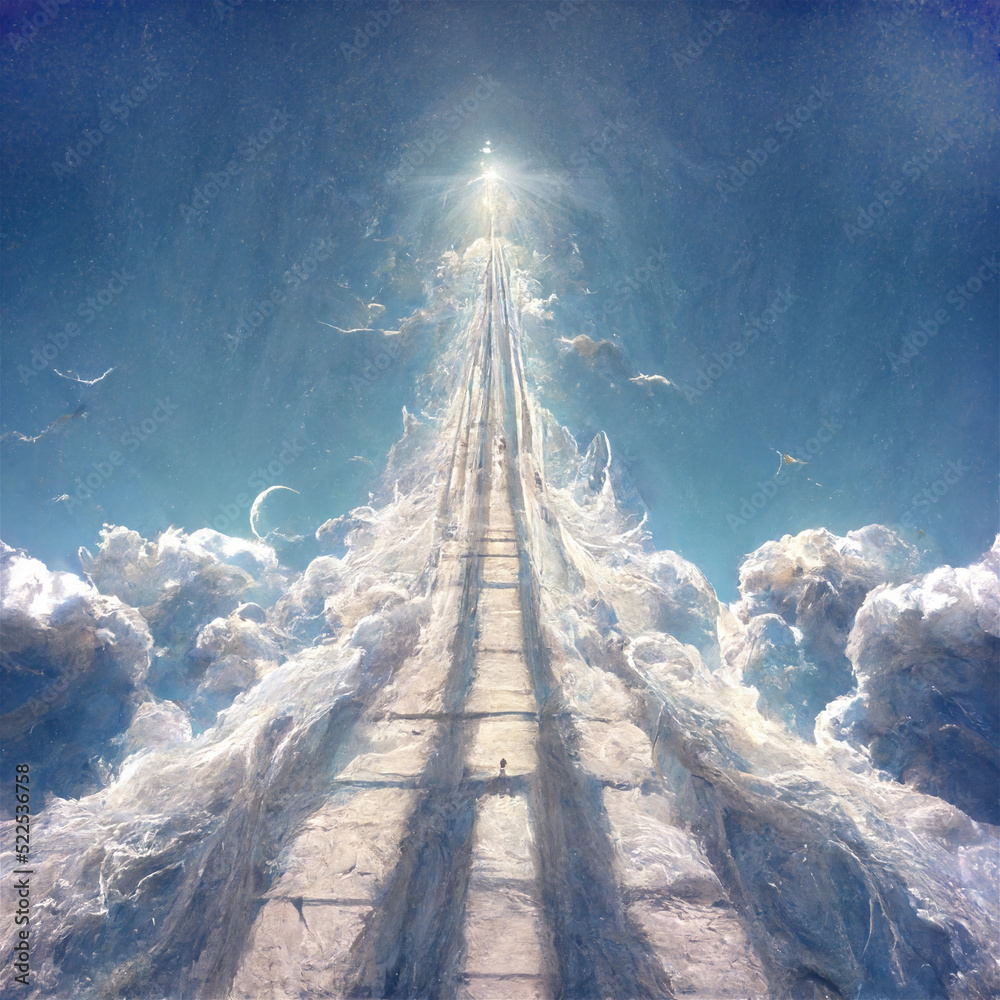 Way to heaven, abstract background Stock Illustration | Adobe Stock